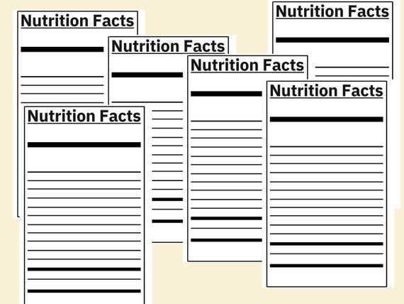Blank Food Label Template
