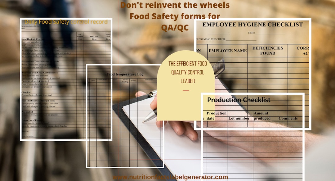 Bundle Food Safety Program Food Temp Log, Daily Food Safety Record ...