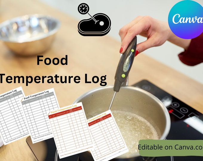 Food Temperature Log, Refrigerated Food, Food Safety Program, Food ...