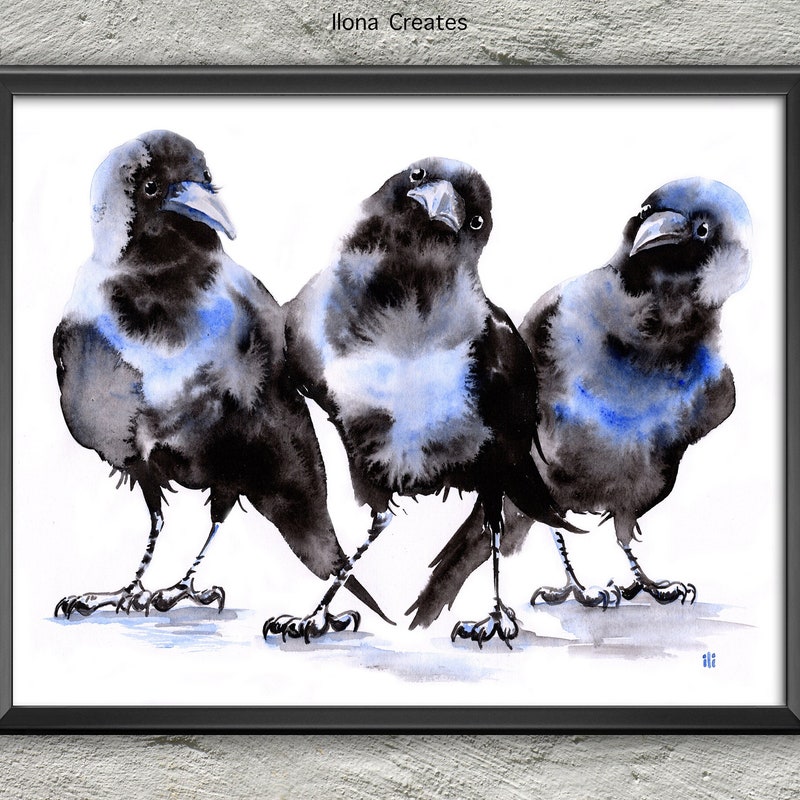 Three Crows - Etsy