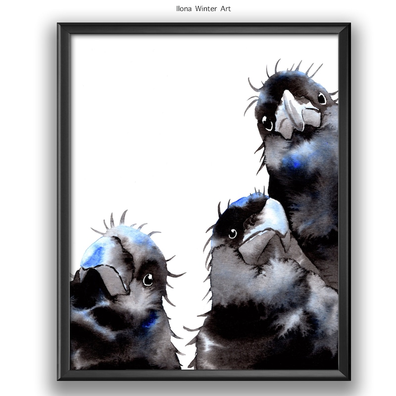 Three Crows - Etsy