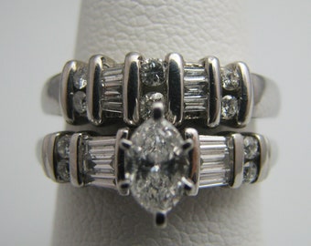 Platinum Wedding Set - Etsy