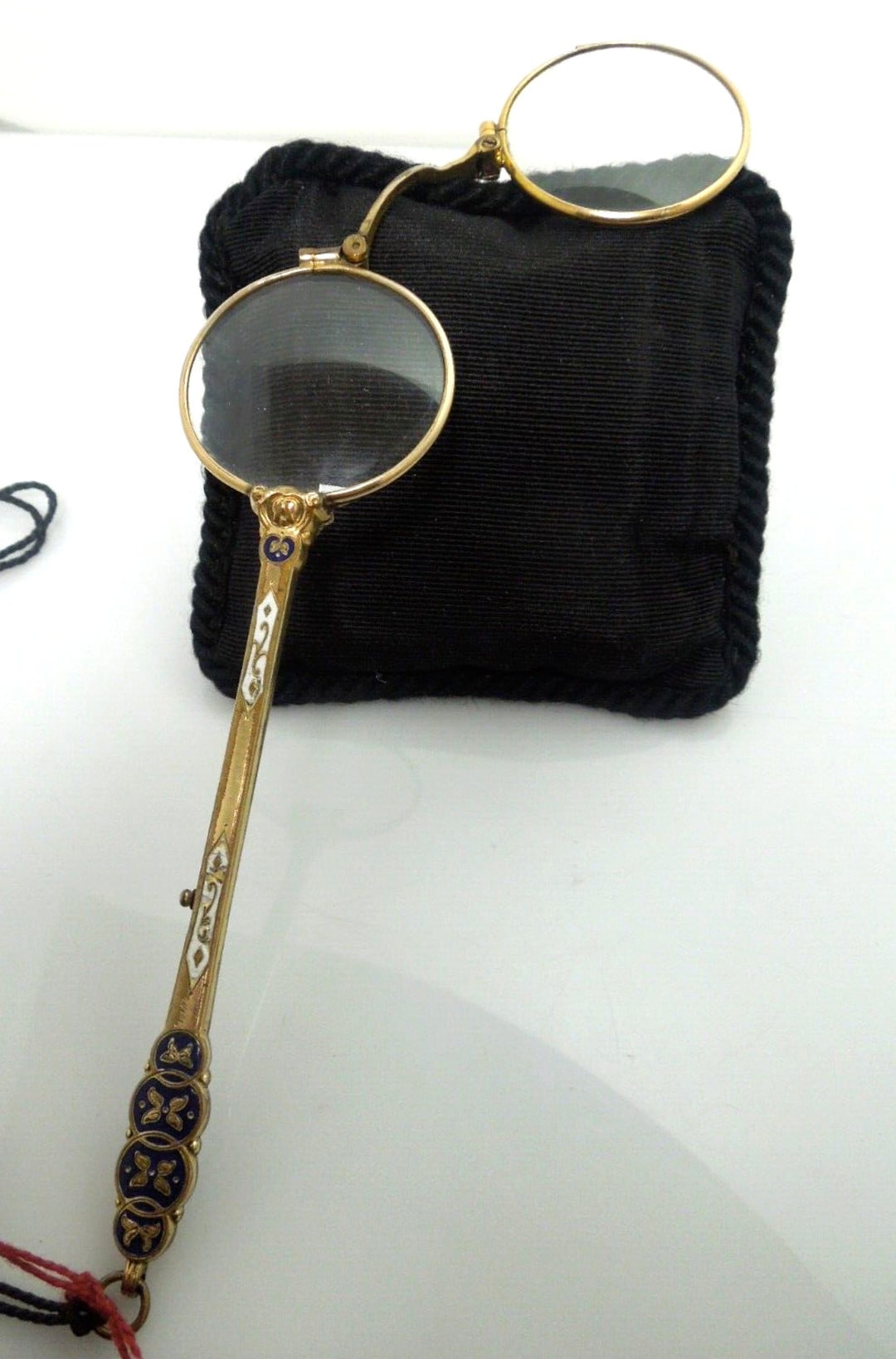 S203 Victorian Antique Lorgnette Folding Opera Glasses Gold Filled ...