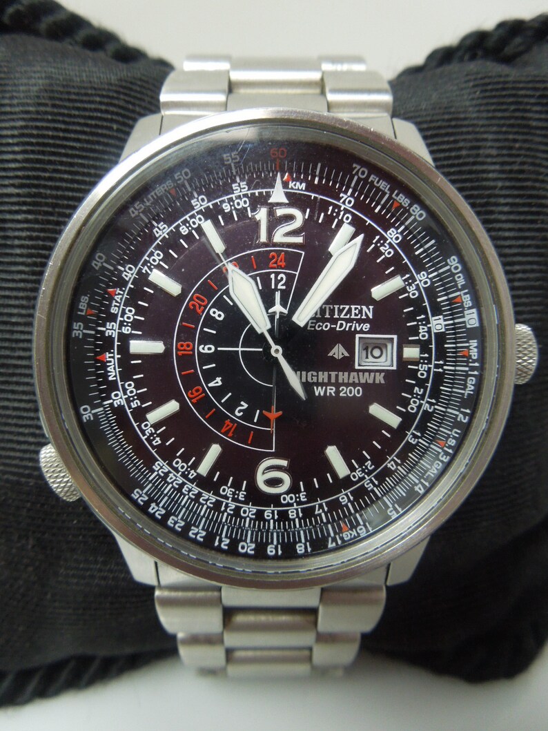 S287 Citizen Nighthawk Eco-drive Pilot Watch Men's B877-S015693 - Etsy