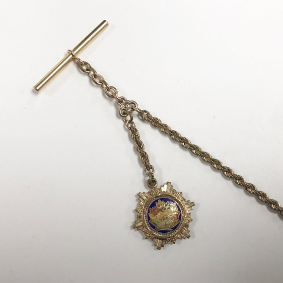 e575 Antique Gold Filled Vest Pocket Watch Link Chain… - Gem
