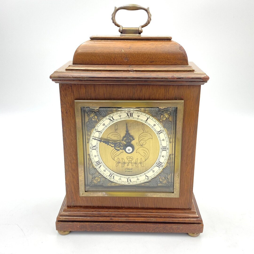 U425 Elliott London Chinoiserie Table Clock Brown Gold Tone - Etsy