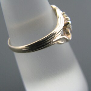 C504 Stunning Vintage Ring With Center Diamond and Seed Pearls in 10k ...