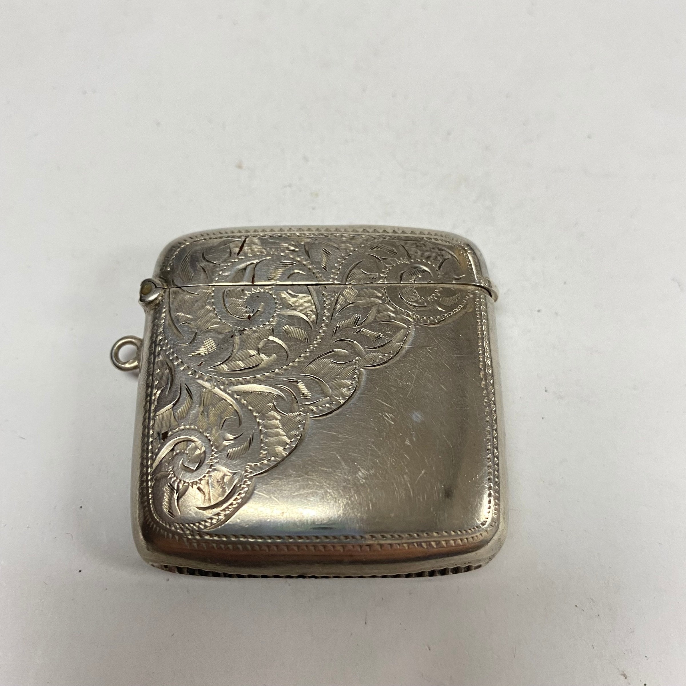 Antique Silver Vesta Case
