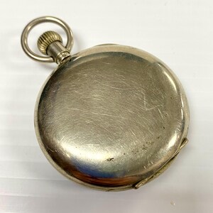 U718 Vintage Berna Swiss Mechanical Pocket Watch Silver Tone 7 Jewels ...
