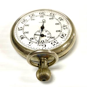 U718 Vintage Berna Swiss Mechanical Pocket Watch Silver Tone 7 Jewels ...