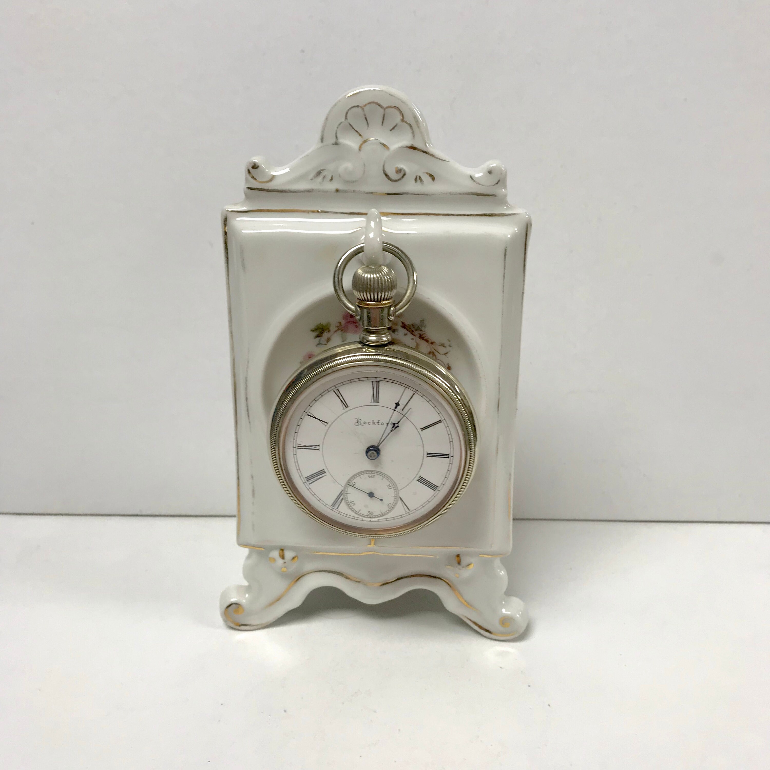 F279 Vintage Ceramic Pocket Watch Holder Stand Case Collectible - Etsy
