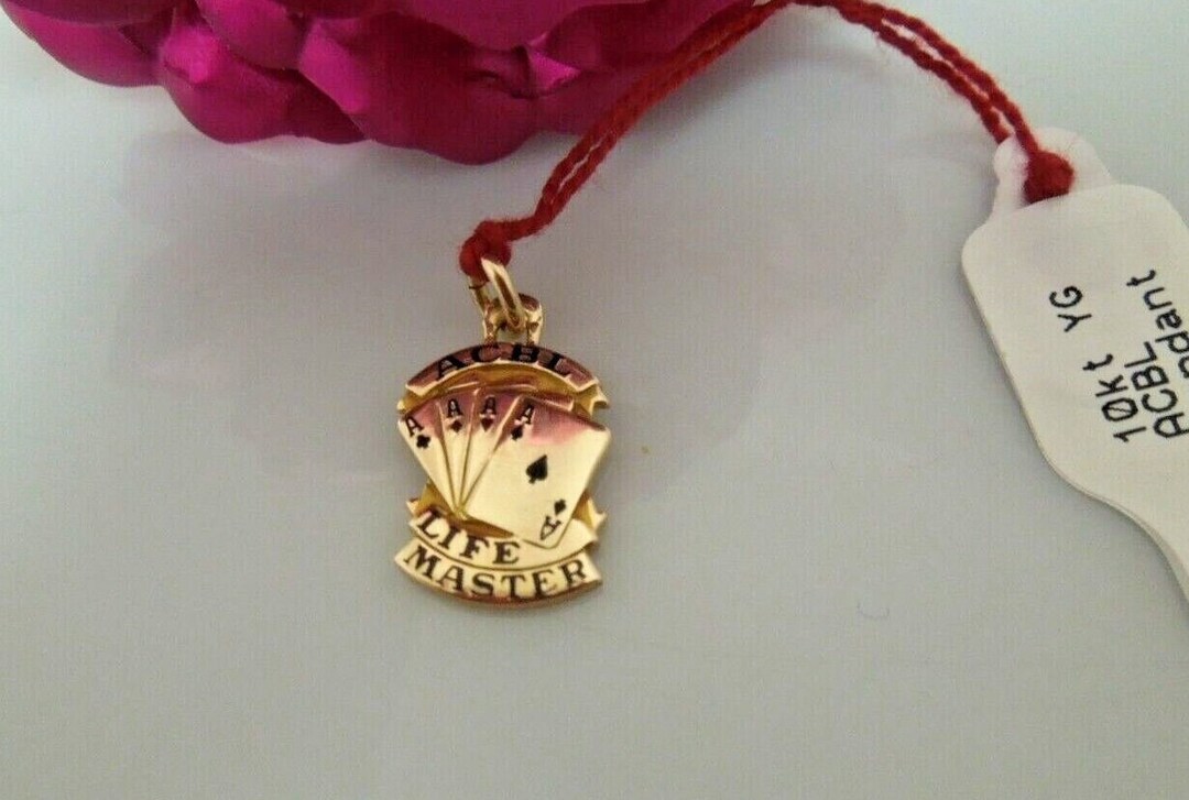 R741 ACBL Life Master Vintage Gold Cards Charm Playing Card - Etsy