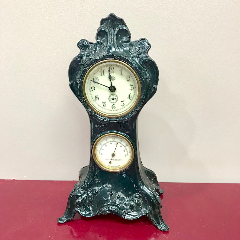 F326 Antique the Amesbury 1920s Metal Mantle Stand Clock With | Etsy