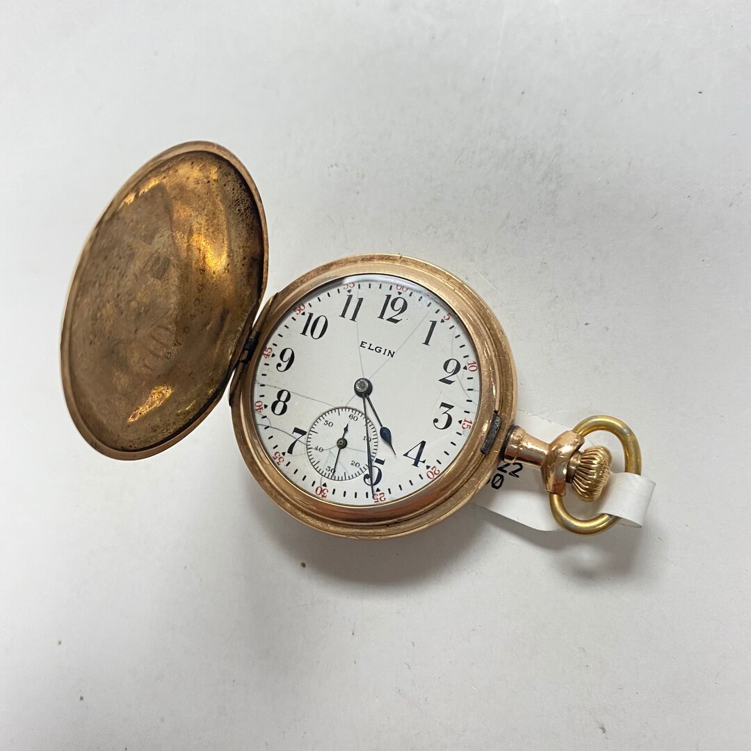 F903 Vintage Elgin USA Gold Tone Mechanical Pocket Watch - Etsy