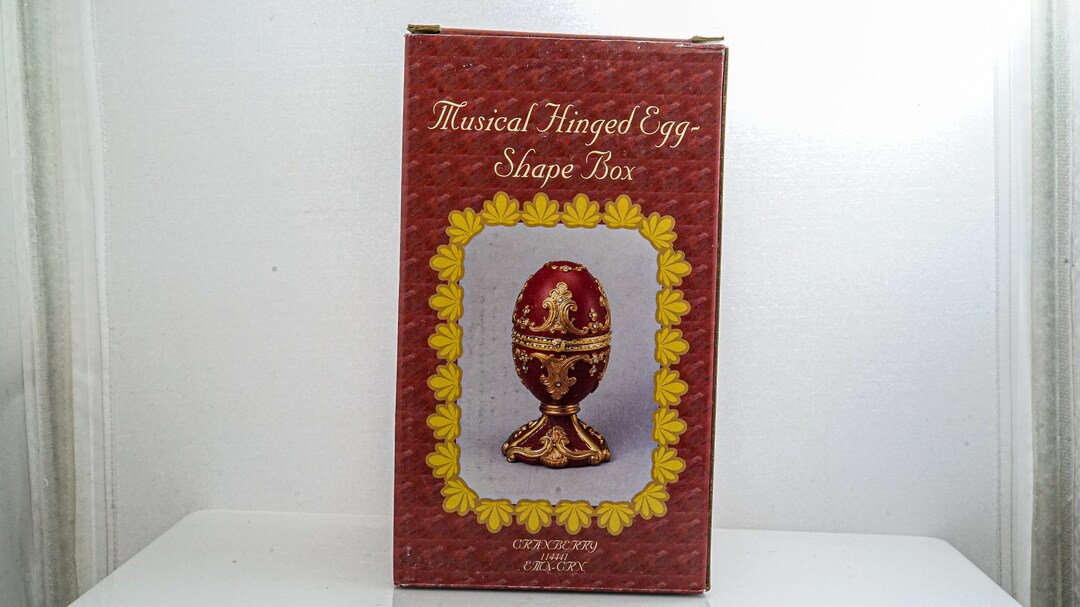 K144 Musical Hinged Egg Shape Music Box in Box - Etsy