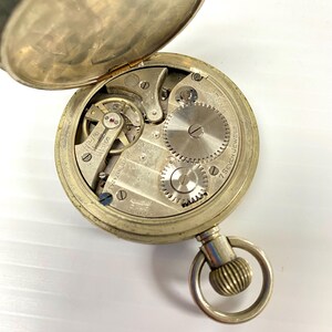 U718 Vintage Berna Swiss Mechanical Pocket Watch Silver Tone 7 Jewels ...