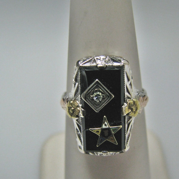 Vintage Order of the Eastern Star Ring - Etsy