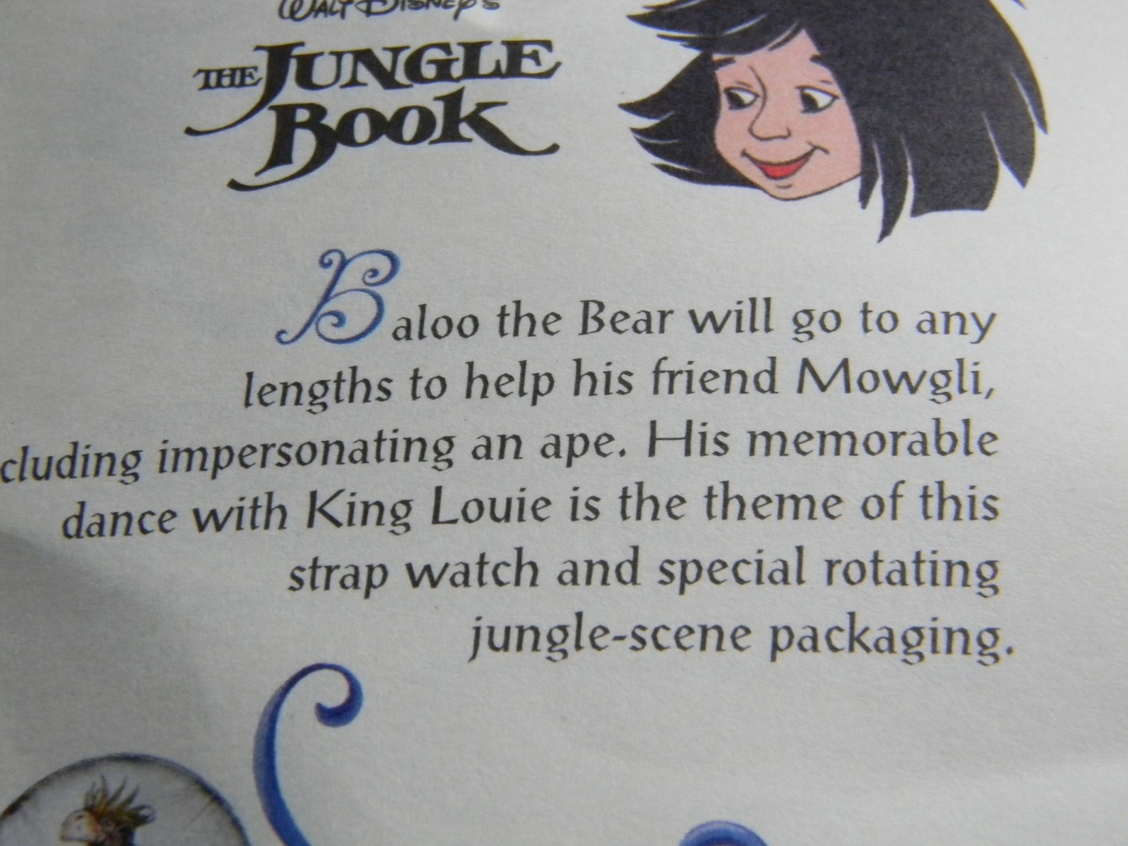 J952 Disney's Jungle Book Wrist Watch With Baloo for the Collector ...
