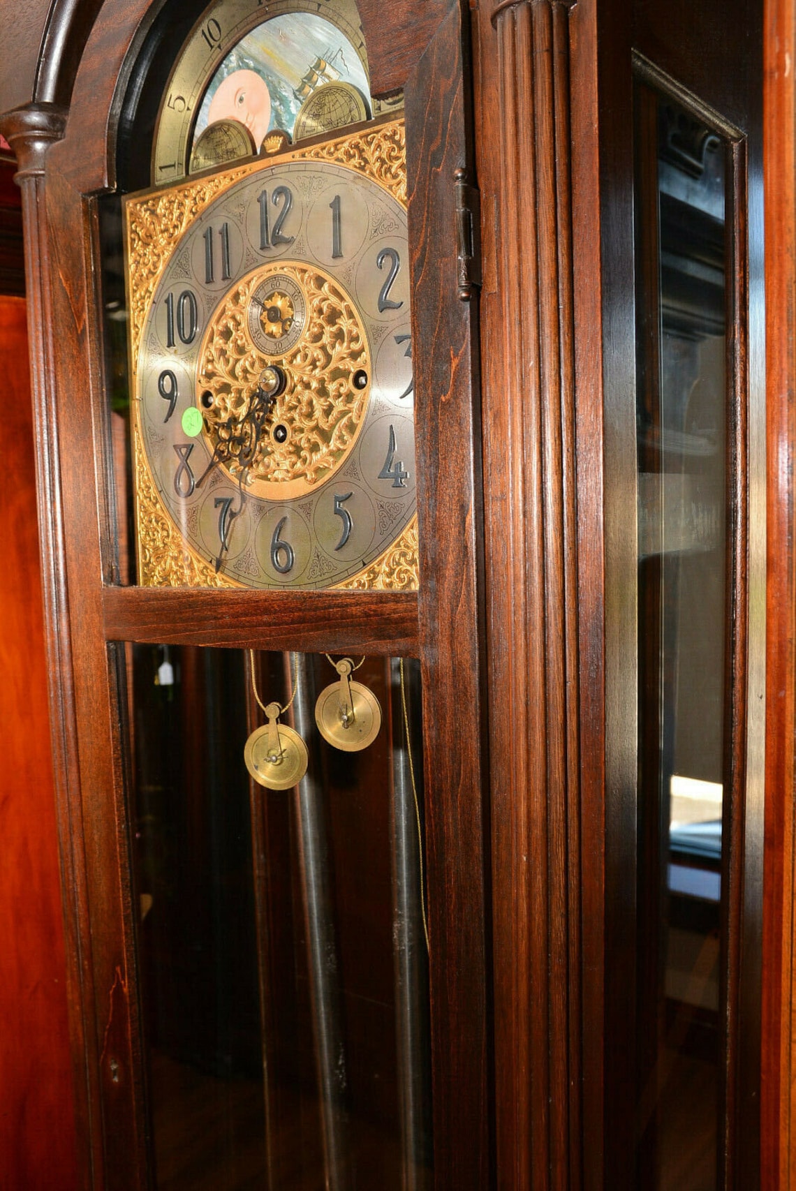 C012 American Antique Moon Dial Tall Case Grandfather Clock | Etsy