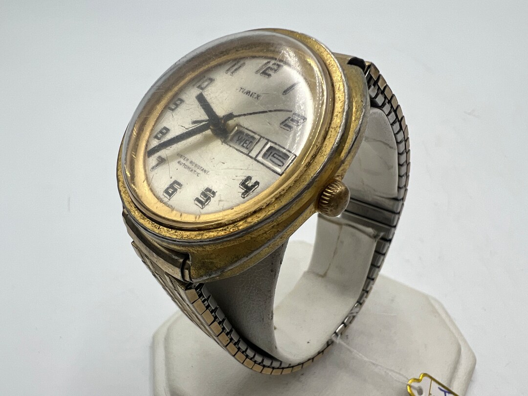U204 Timex Water Resistant Automatic Day Date Watch - Etsy