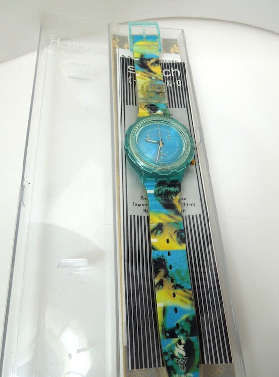 s469 1996 Olympics Mark Spitz Swatch Watch Atlanta NI… - Gem