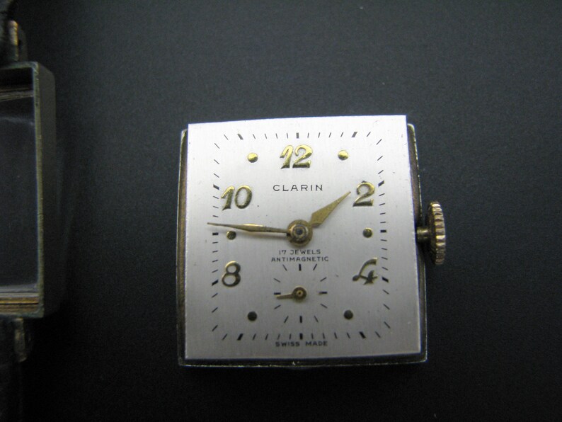 C758 Nice Vintage Clarin Gold Tone Mechanical Wrist Watch | Etsy