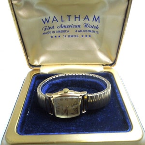 S244 Vintage Waltham 17 Jewels 10k Gold Filled Wrist Watch - Etsy