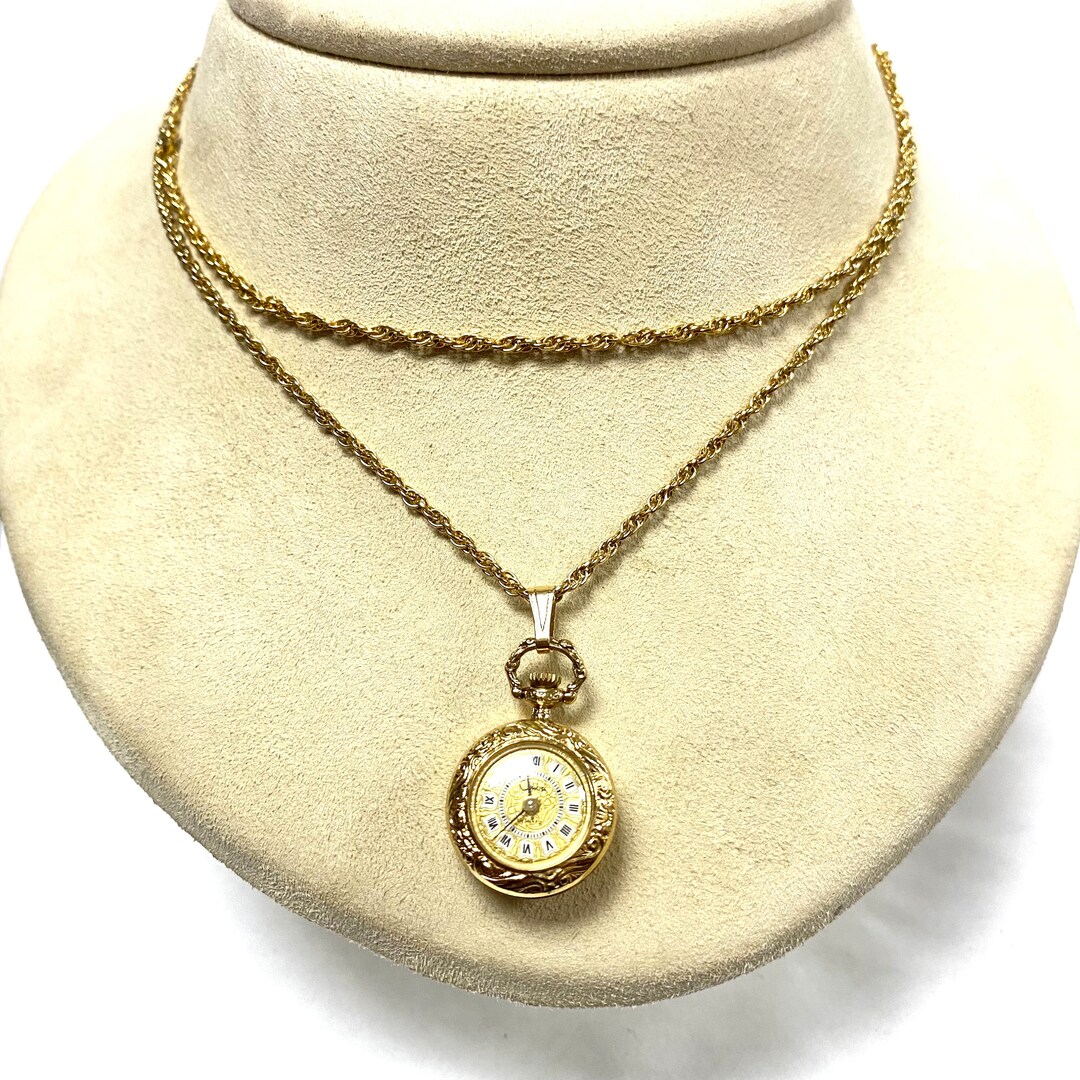 U569 Vintage Colibri Quartz France Nurses Pocket Watch Pendant on 30 ...