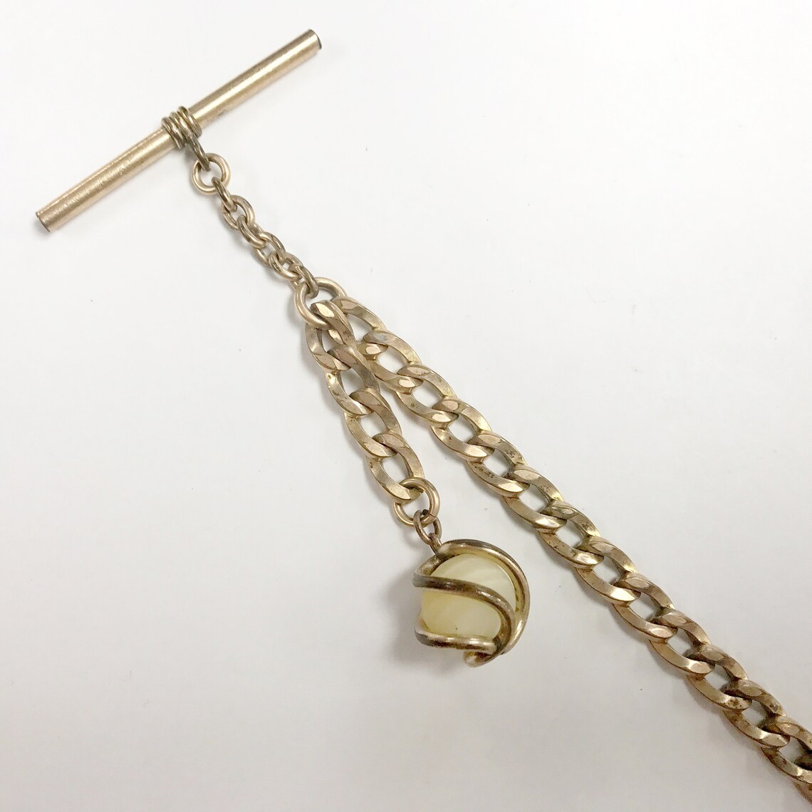 E764 Antique Gold Filled Vest Pocket Watch Chain Spring Clasp | Etsy