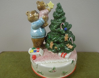 Ceramic Christmas Tree Music Box - Etsy