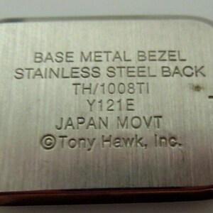 S253 Tony Hawk Wrist Watch TH/1008TI Y121E 1970’s Style Japan Movement ...