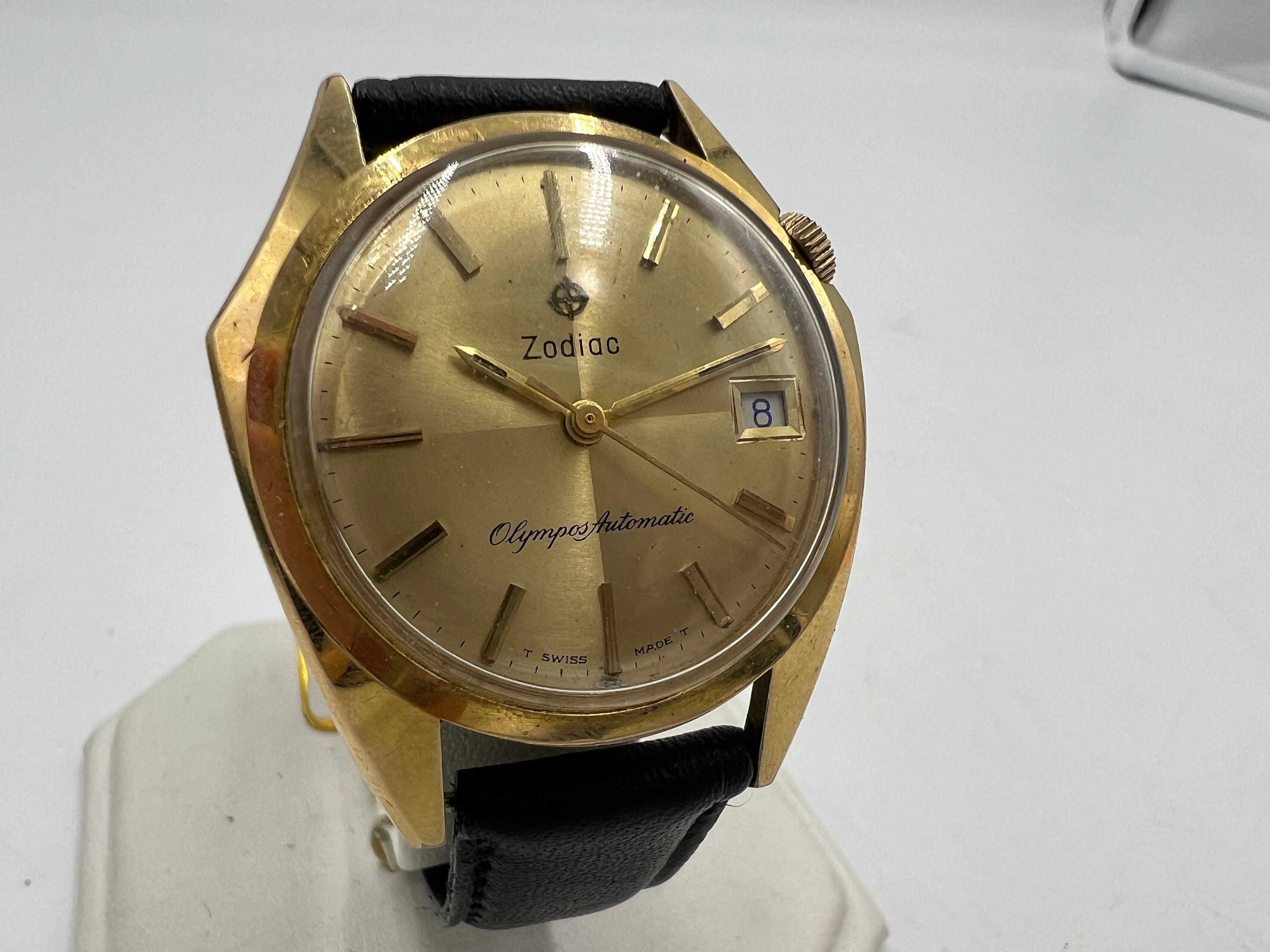 U152 Zodiac Olympos Automatic Date Wrist Watch - Etsy