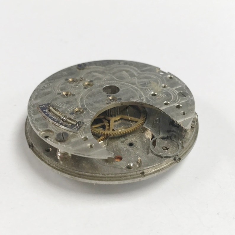 E884 Antique Elgin Pocket Watch Movement 17J for Parts or - Etsy
