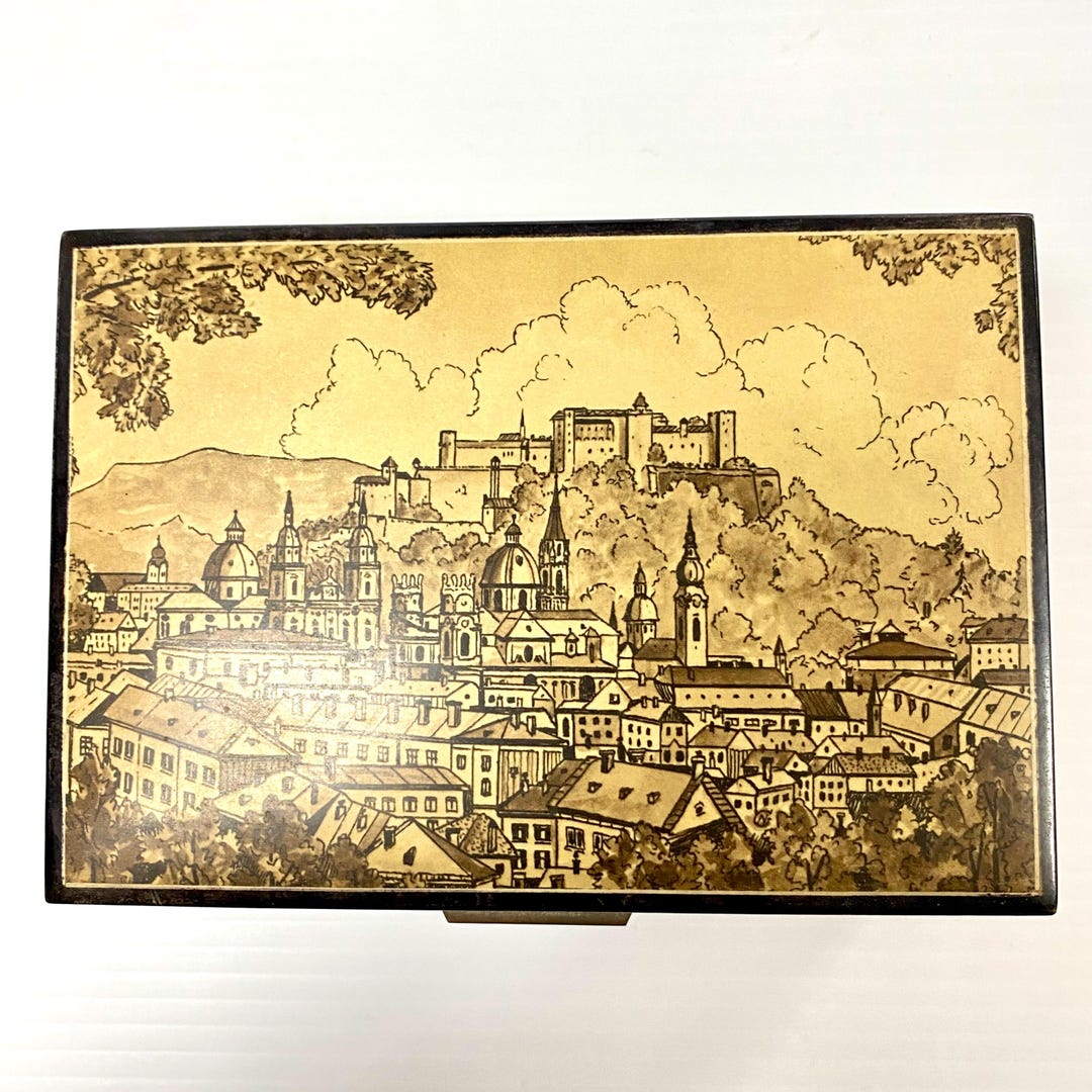 U715 Vintage Swiss Musical Movement Jewelry Box "reich Mir Die Hand Mein Leben" - Etsy