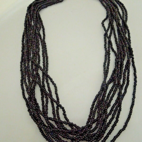 Multi Strand Seed Bead Necklace - Etsy