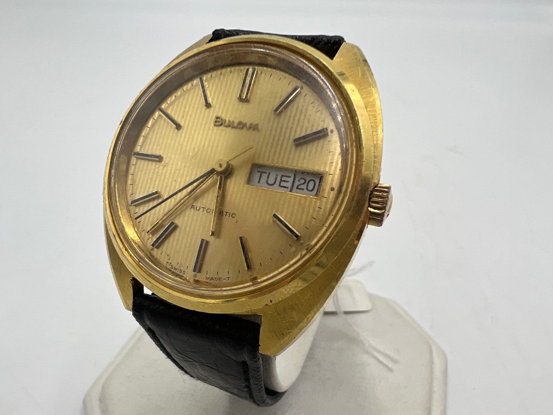 U147 Bulova N7 Day Date Tapestry Dial Automatic Watch - Etsy