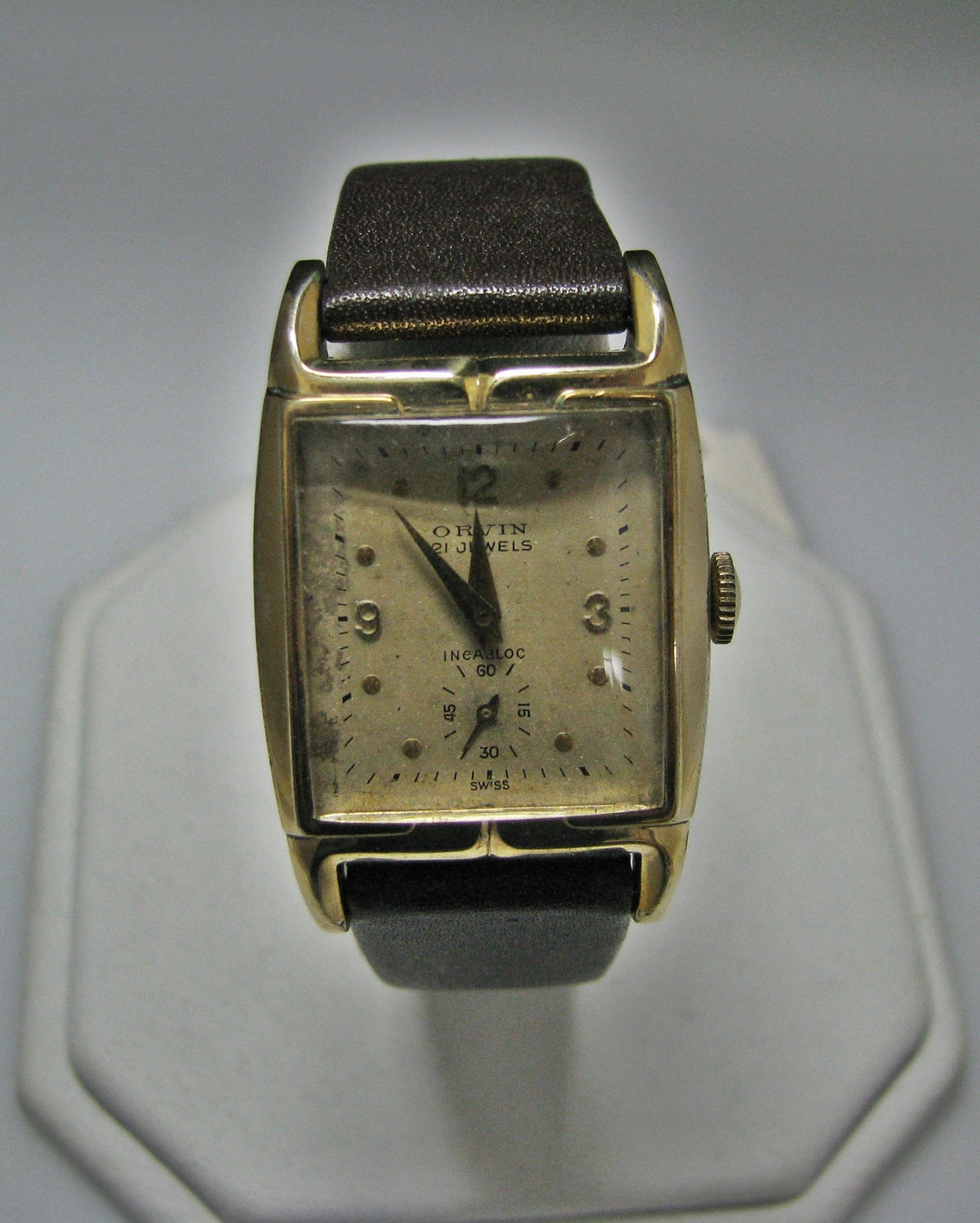 H088 Gorgeous Orvin Mechanical Hand Wind Watch With Second Sub-dial ...