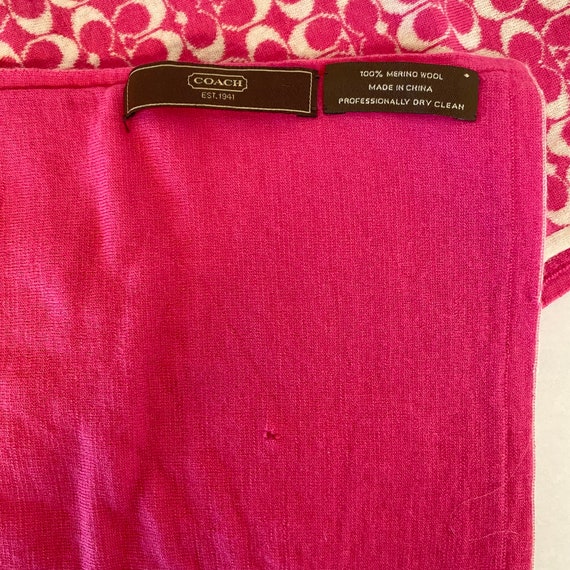 m362 Coach Signature Logo 100% Merino Wool Winter Sca… - Gem