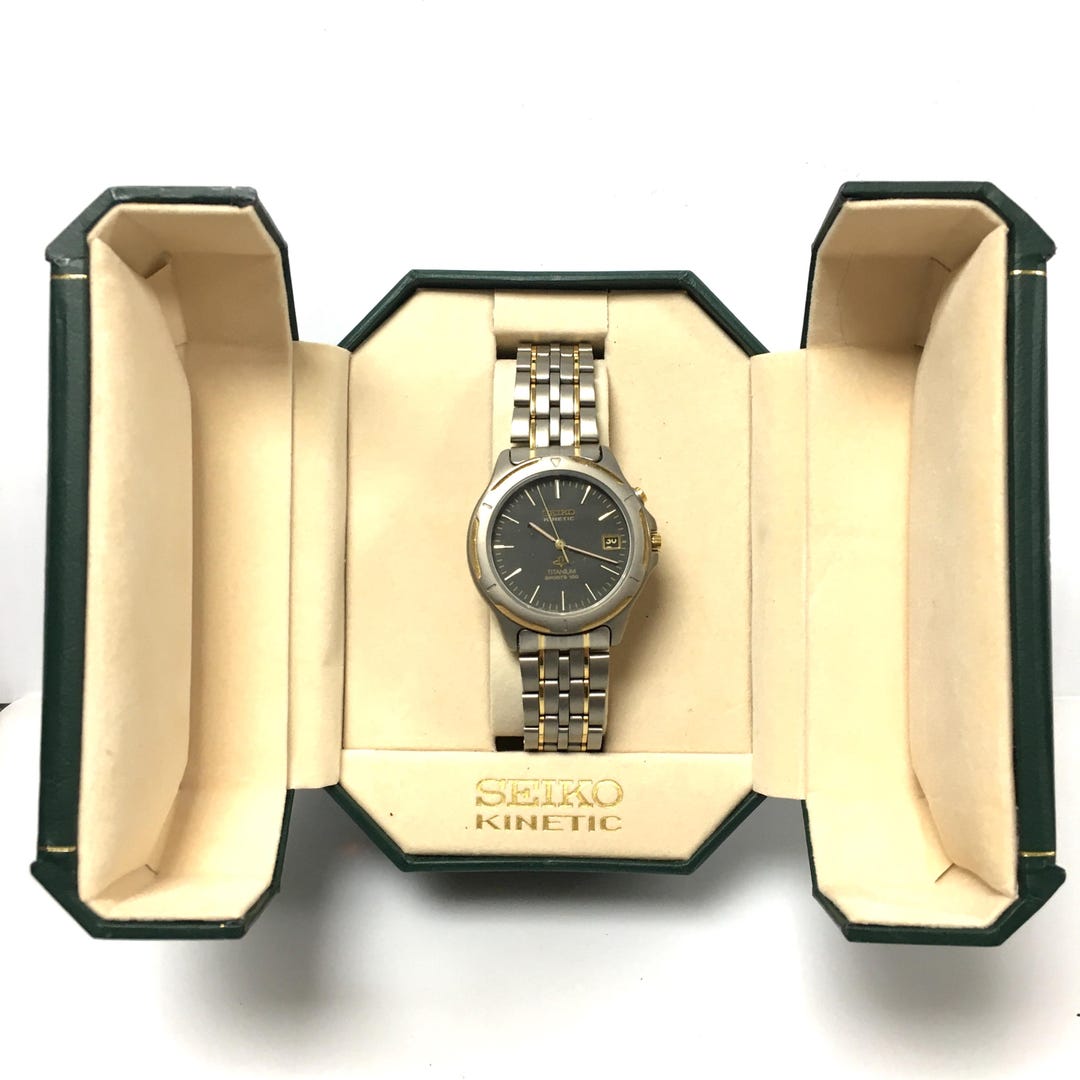 V282 Vintage SEIKO Kinetic Titanium Sports 100 Japan Movt 5M42-OE88 R2 ...