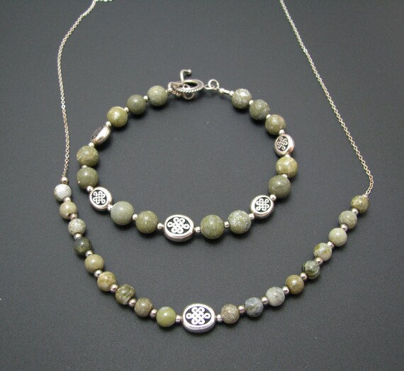 c582 Lovely Connemara Irish Marble and Silver Celtic … - Gem