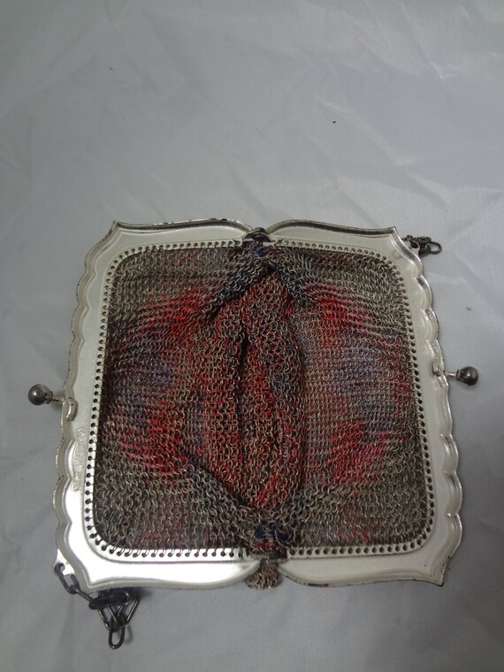 j165 Antique Women's Mesh Purse from 1900's - Gem