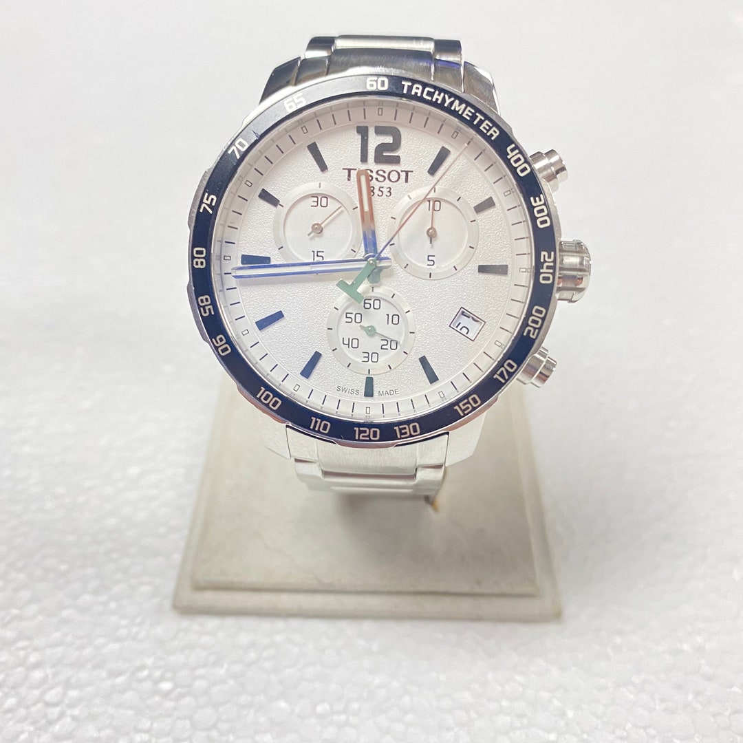 U284 TISSOT 1853 Swiss Quickster Chronograph T095417A Stainless Wrist ...