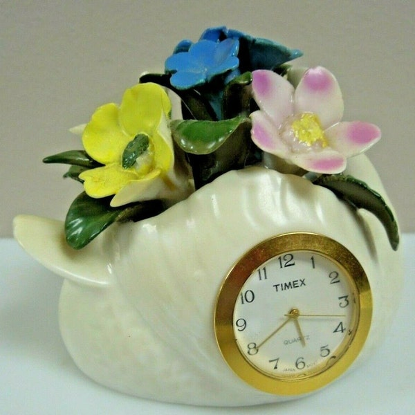 Porcelain Swan Clock - Etsy
