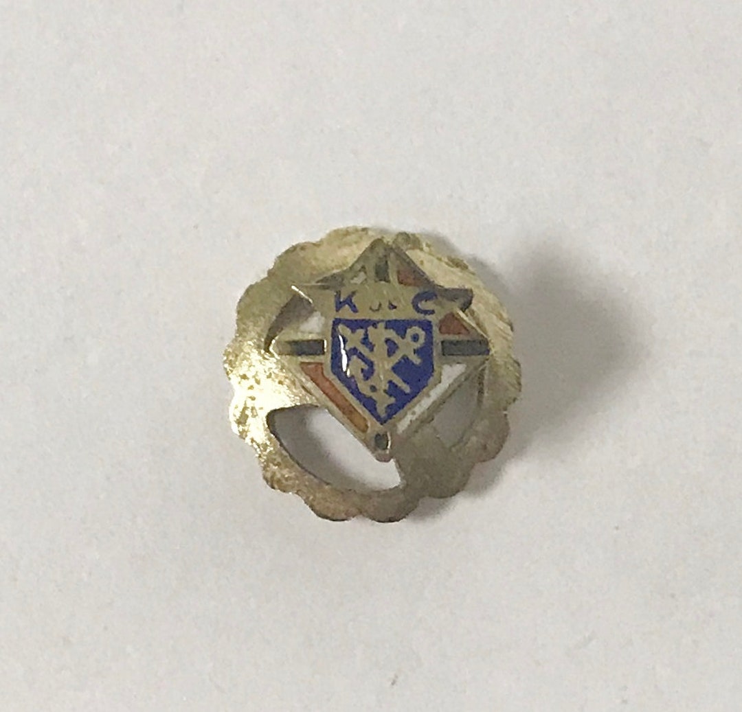 E465 Vintage Enameled 10k Gold Filled Fraternal K of C Lapel Pin - Etsy