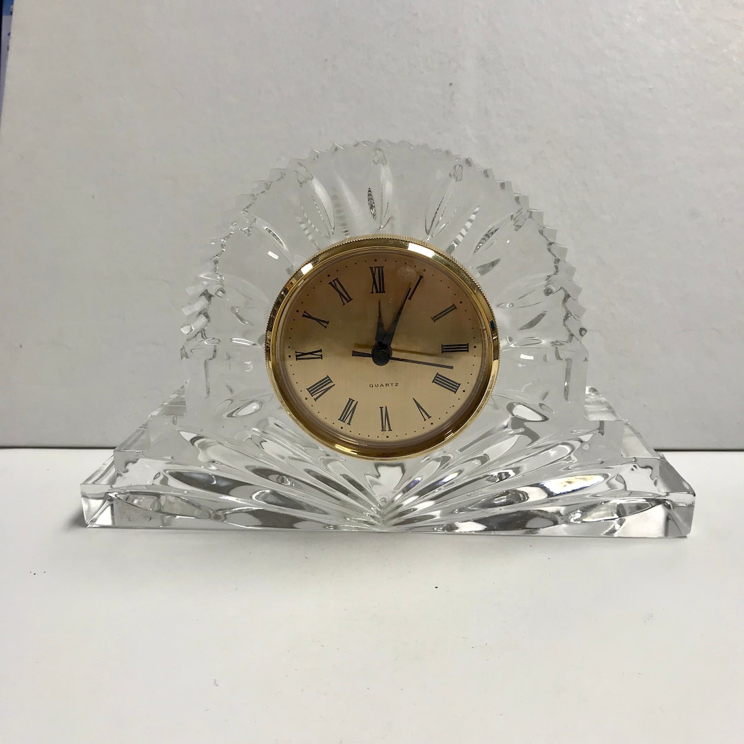 F437 Vintage Quartz Mantel Table Stand Clock Collectible Crystal - Etsy