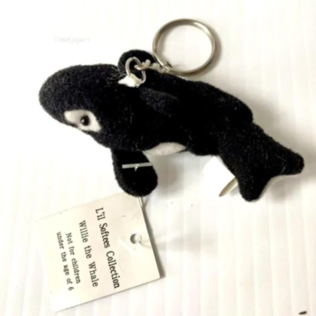 M564 Vintage Stuffed Animal Willie the Whale Key Ring Collectible Toy ...