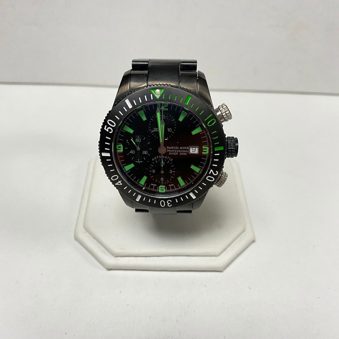 F786 Daniel Mink Professional Diver 200M Automatic Chronograph Men's ...