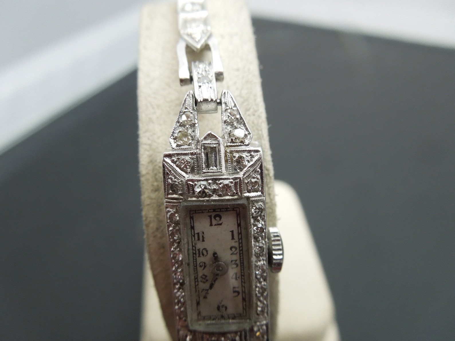 H504 Gorgeous Vintage Platinum 1930s Perfine Diamond Watch 14k Band - Etsy