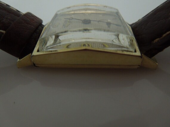 s546 1953 LONGINES Gents Waffle Dial Vintage Dress Wa… - Gem