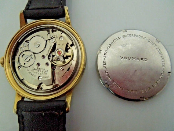 s232 Vintage VOUMARD 17 Jewels In CABLOC Men's Watch … - Gem
